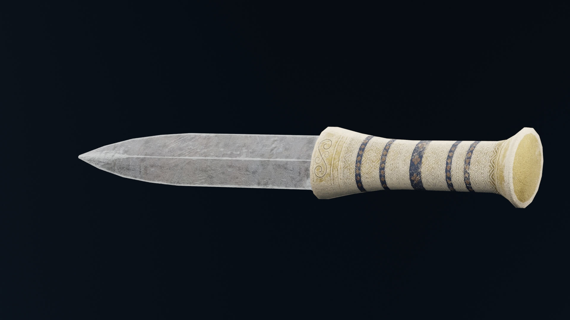 Golden Dagger - 3D Model by thedazking