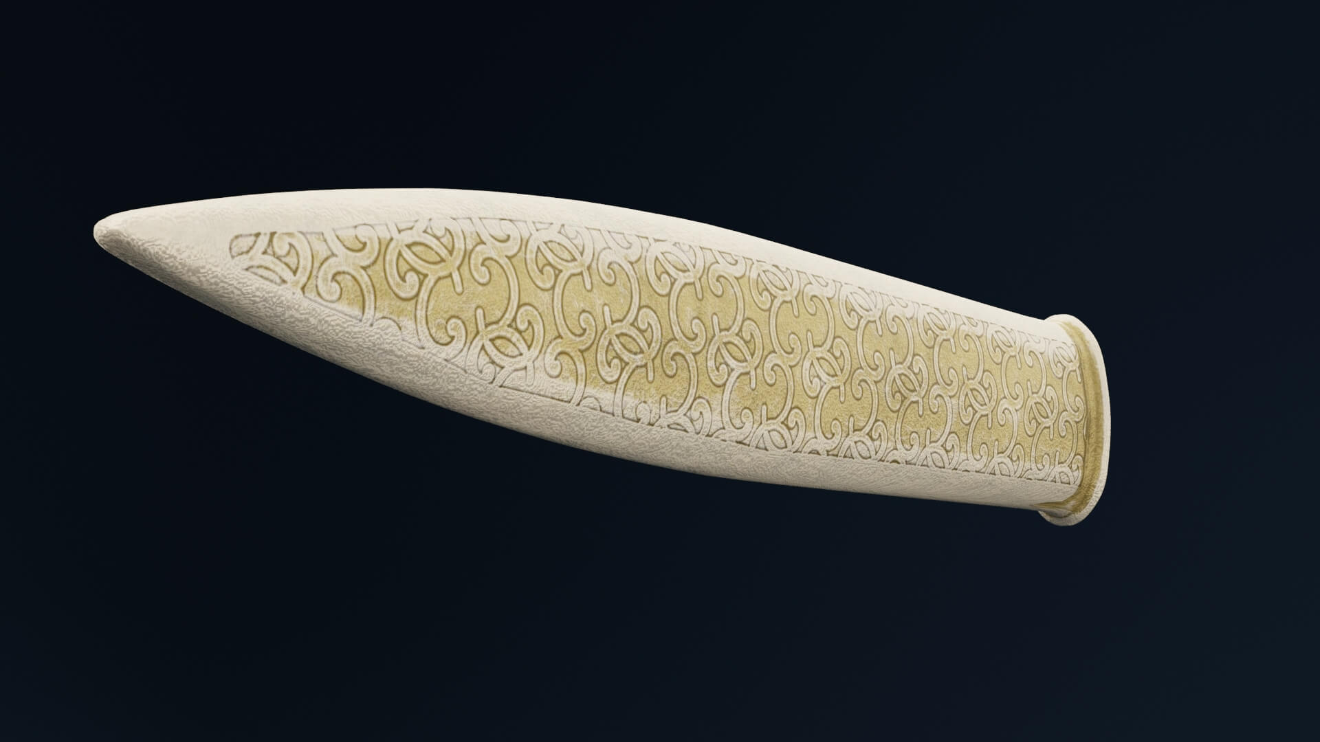Golden Dagger Sheath - 3D Model by thedazking