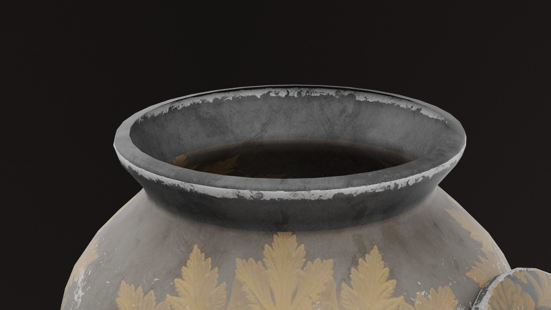 Luxurious Golden Pot - 3D Model by thedazking