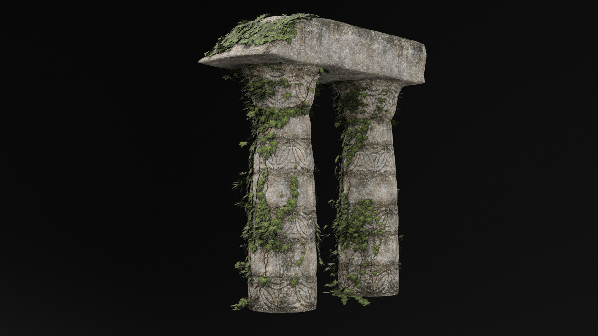 Greek Column Ivy - 3D Model by thedazking