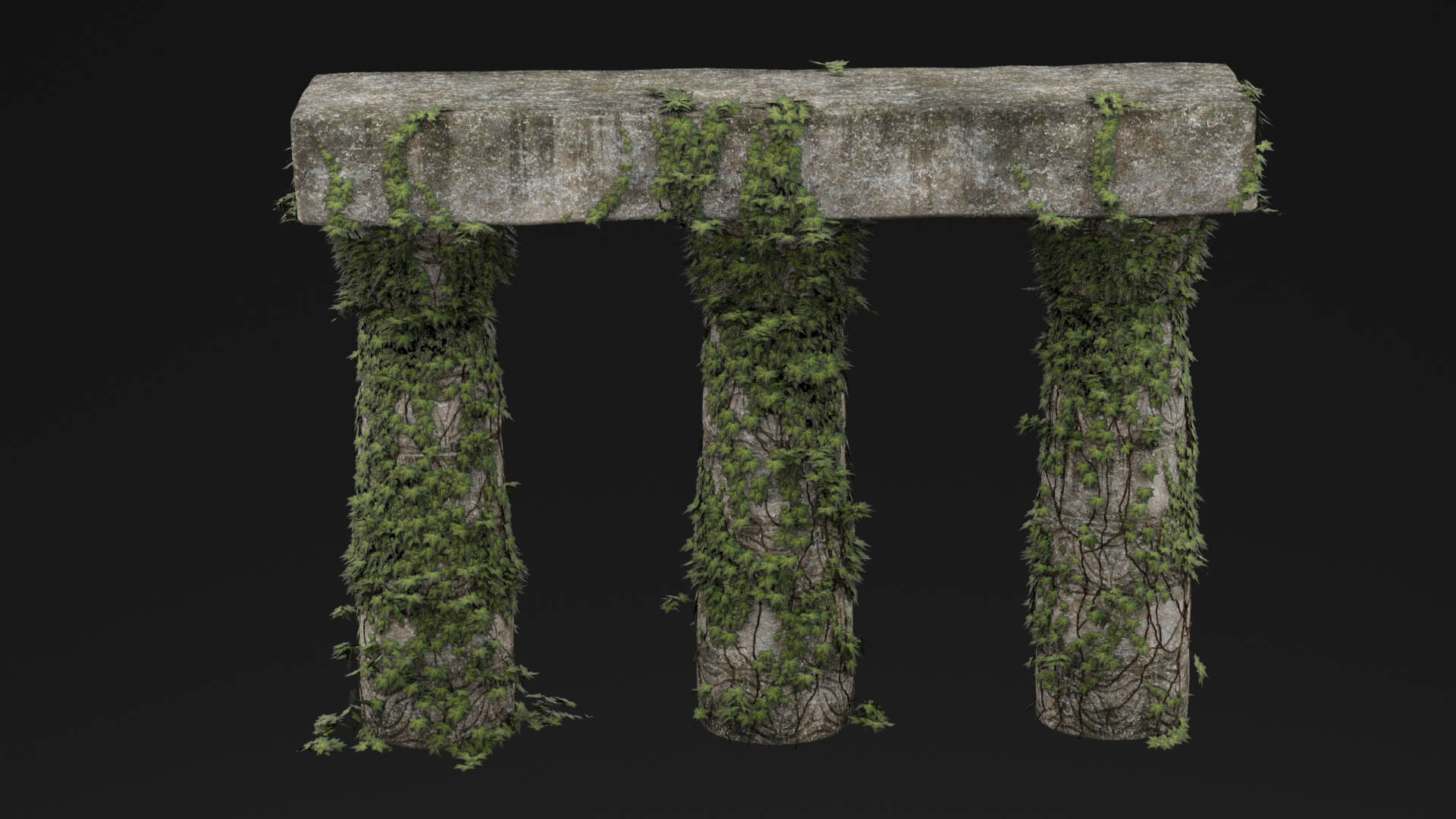 Greek Column Ivy - 3D Model by thedazking