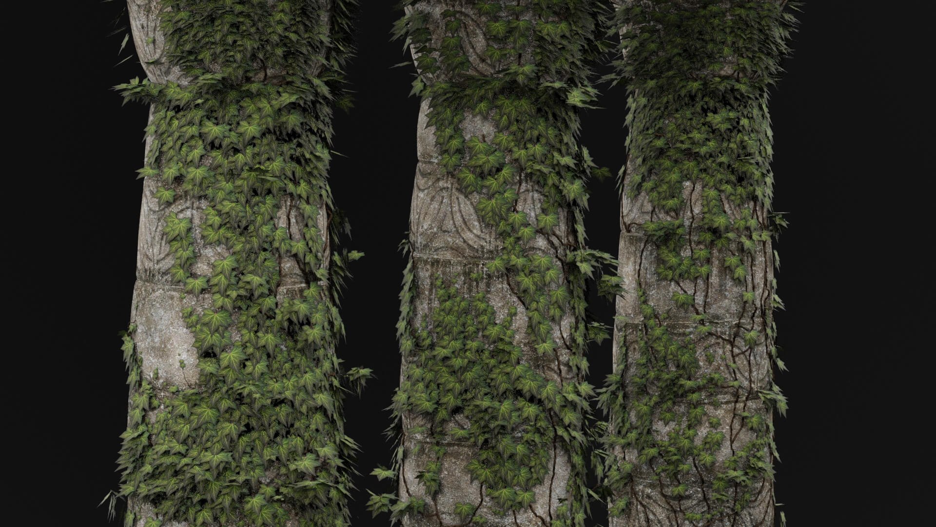 Greek Column Ivy - 3D Model by thedazking