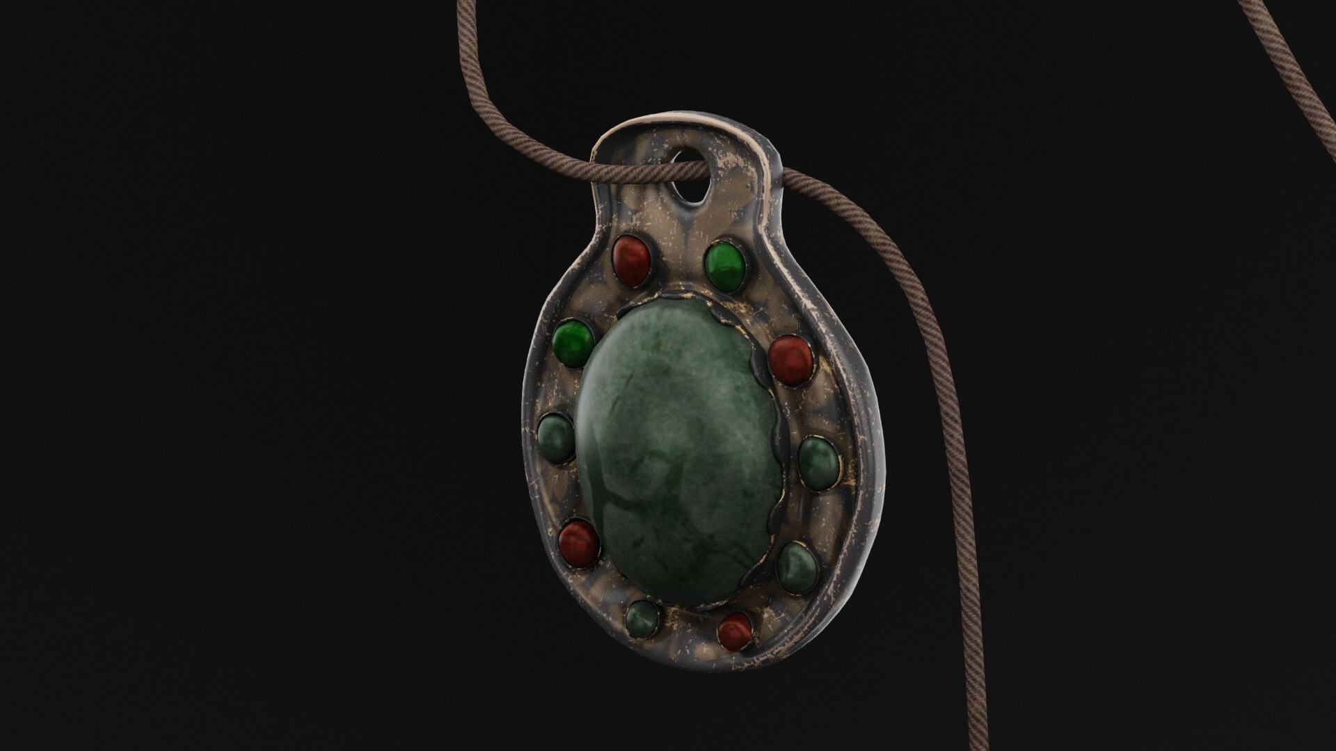 Green Amulet - 3D Model by thedazking