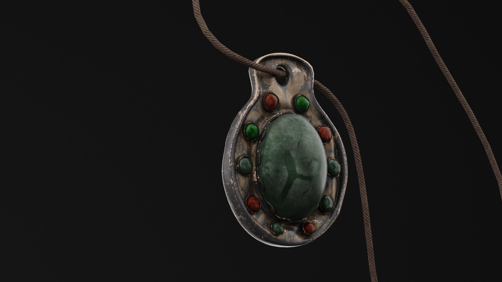 Green Amulet - 3D Model by thedazking