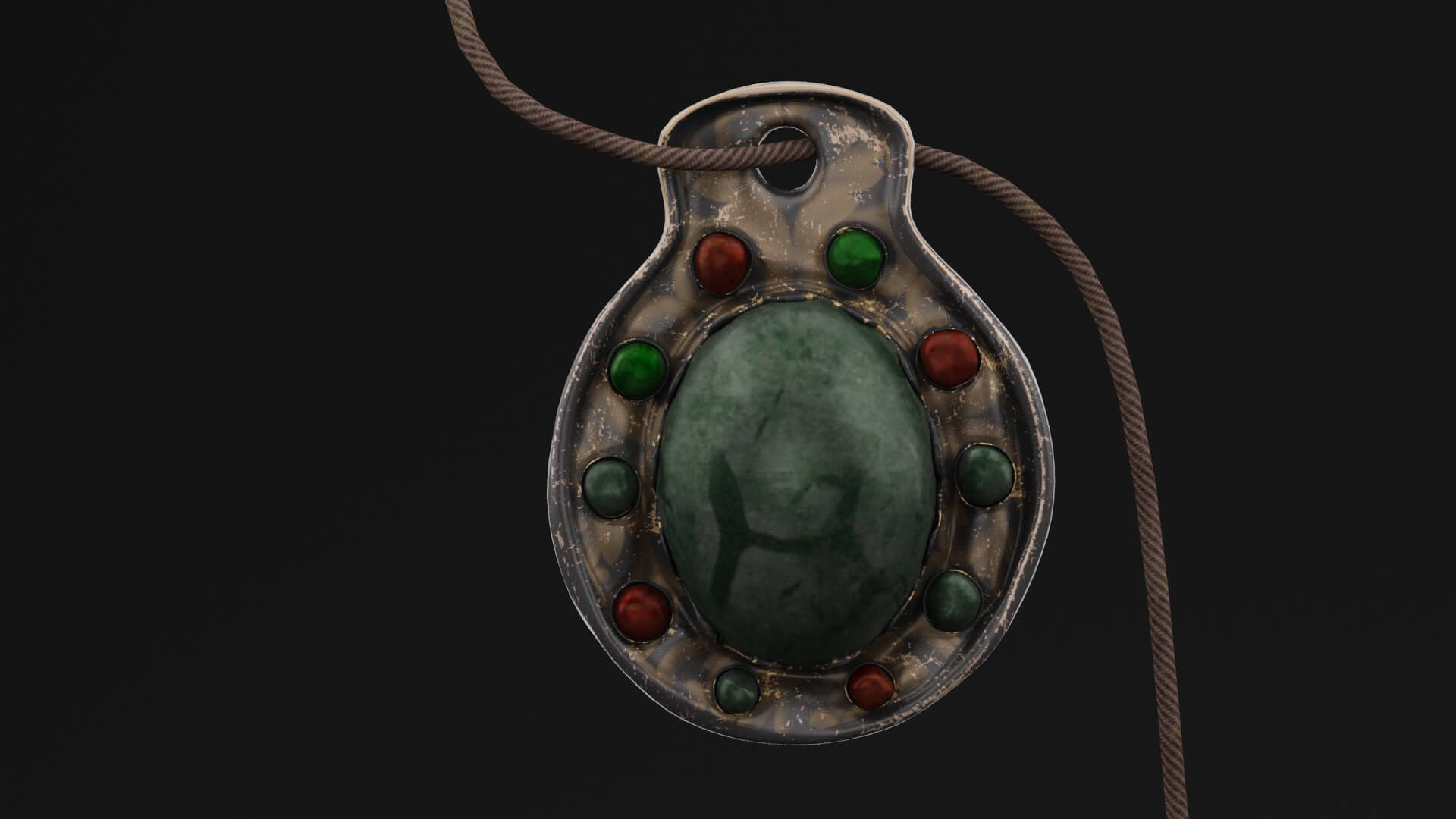Green Amulet - 3D Model by thedazking
