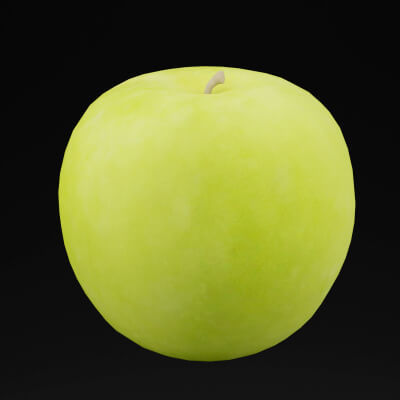 Natural Green Apple - 3D Model by thedazking