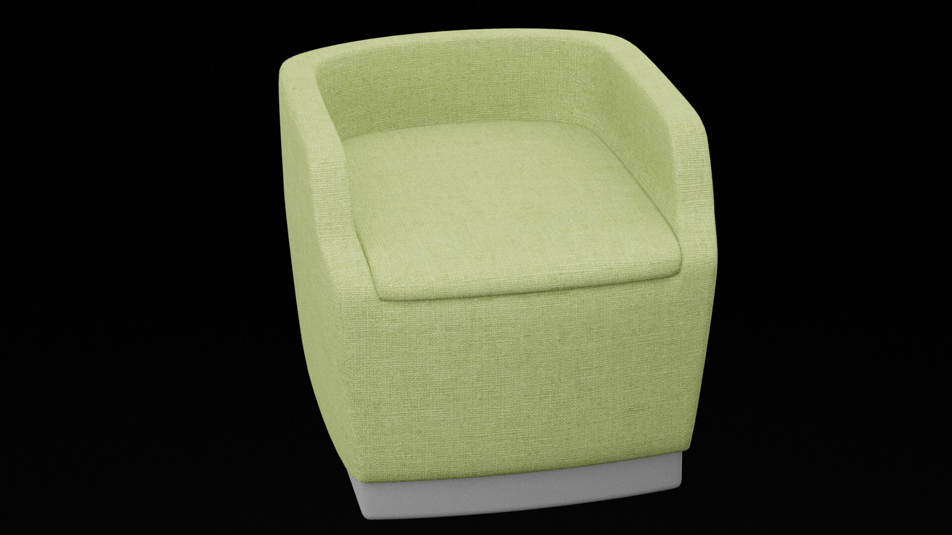 Green Chair Furniture No Back - 3D Model by thedazking