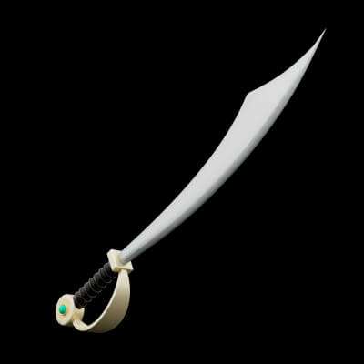 Green Pendant Sword - 3D Model by thedazking