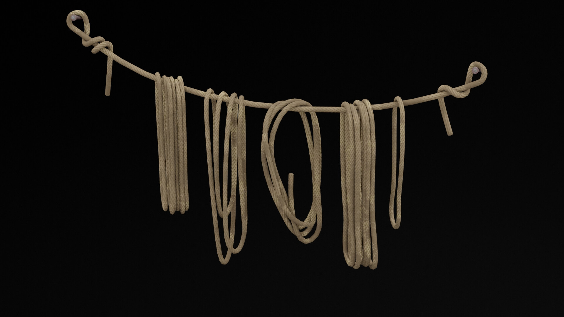 Hang Rope Pile - 3D Model by thedazking