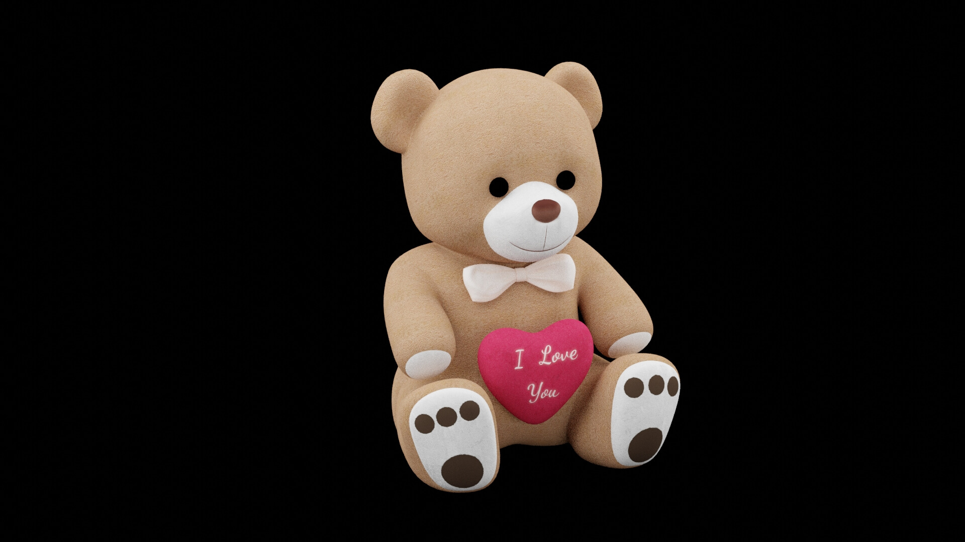 I Love You Teddy Bear - 3D Model by thedazking