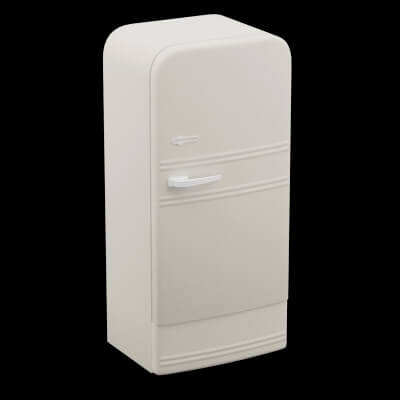 Kitchen Beige Fridge - 3D Model by thedazking