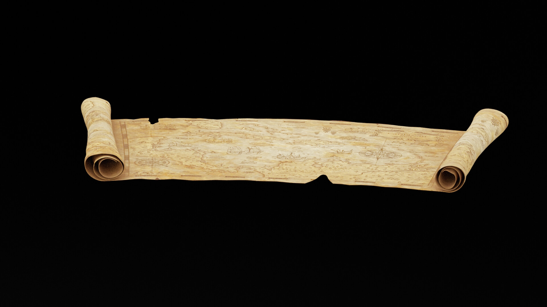 Open Treasure Map - 3D Model by thedazking