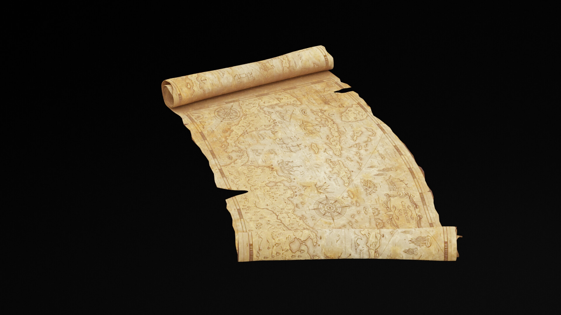 Open Treasure Map - 3D Model by thedazking