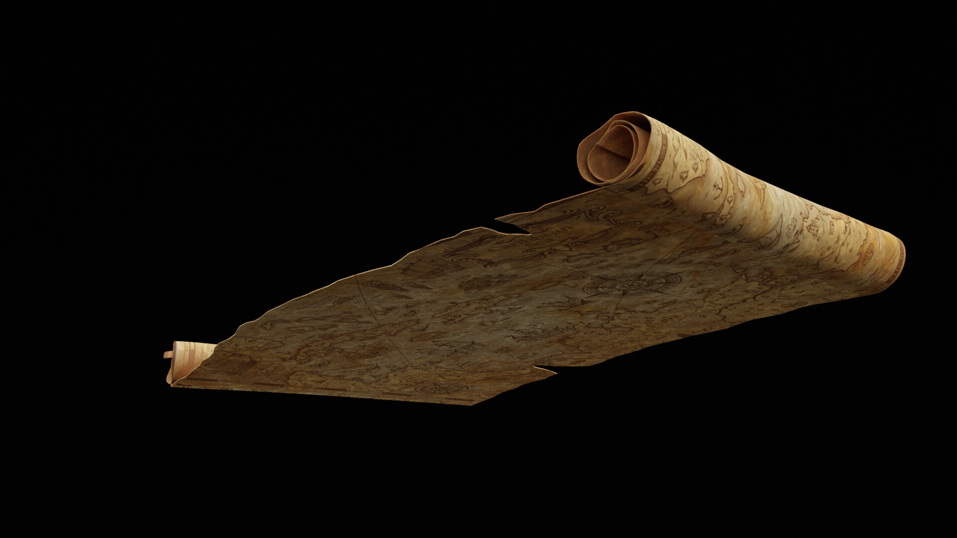 Open Treasure Map - 3D Model by thedazking