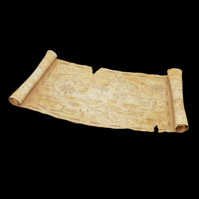 Open Treasure Map - 3D Model by thedazking