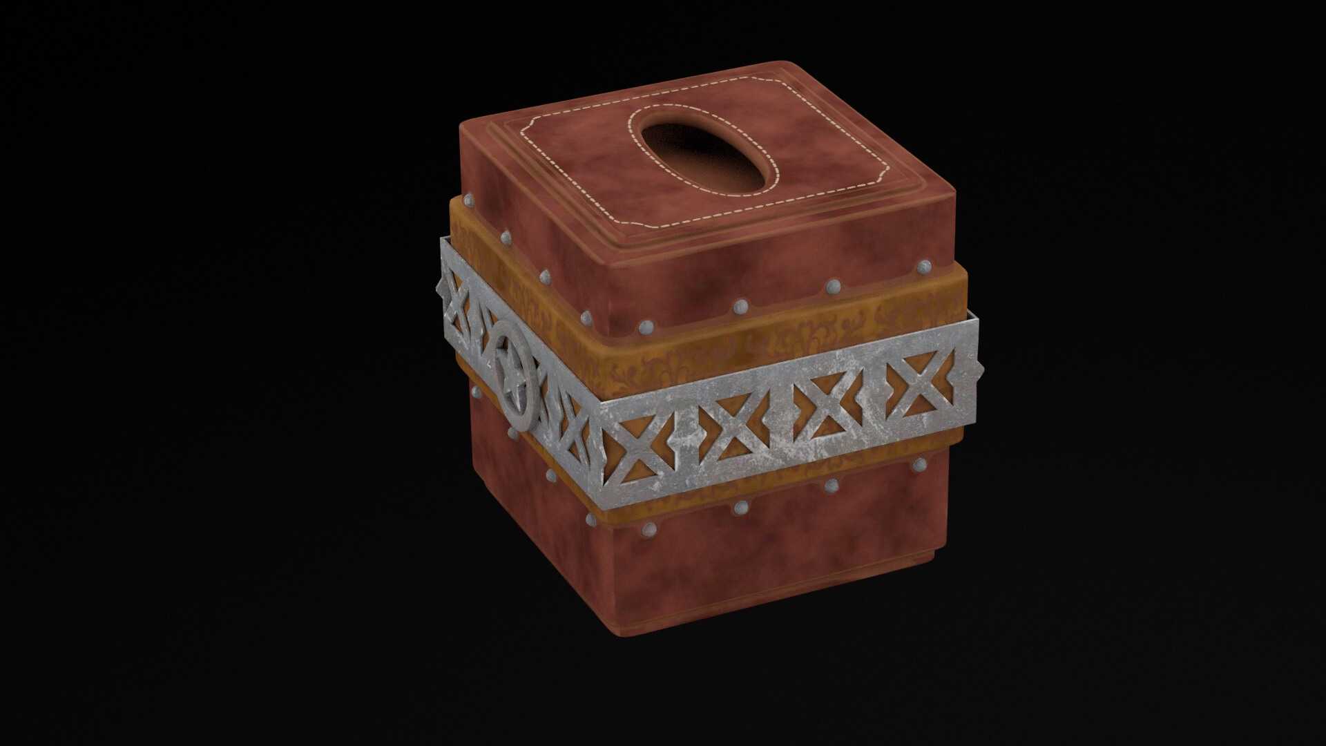 Leather Tissue Box - 3D Model by thedazking
