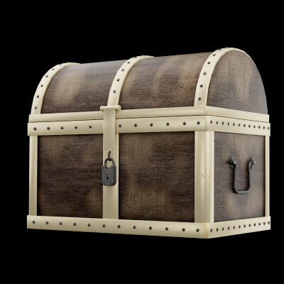Locked Treasure Chest - 3D Model by thedazking