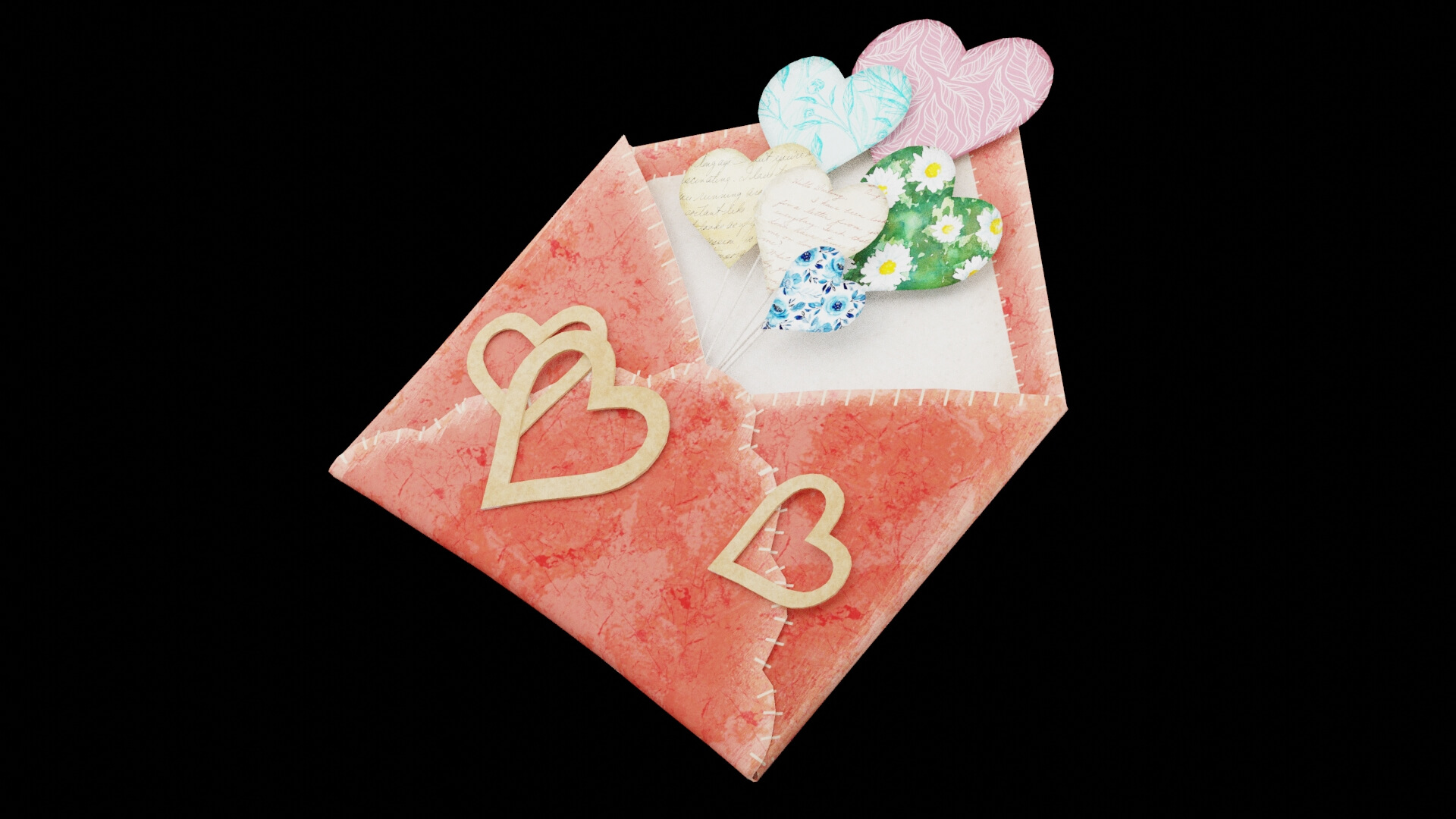 Love Gift Card - 3D Model by thedazking