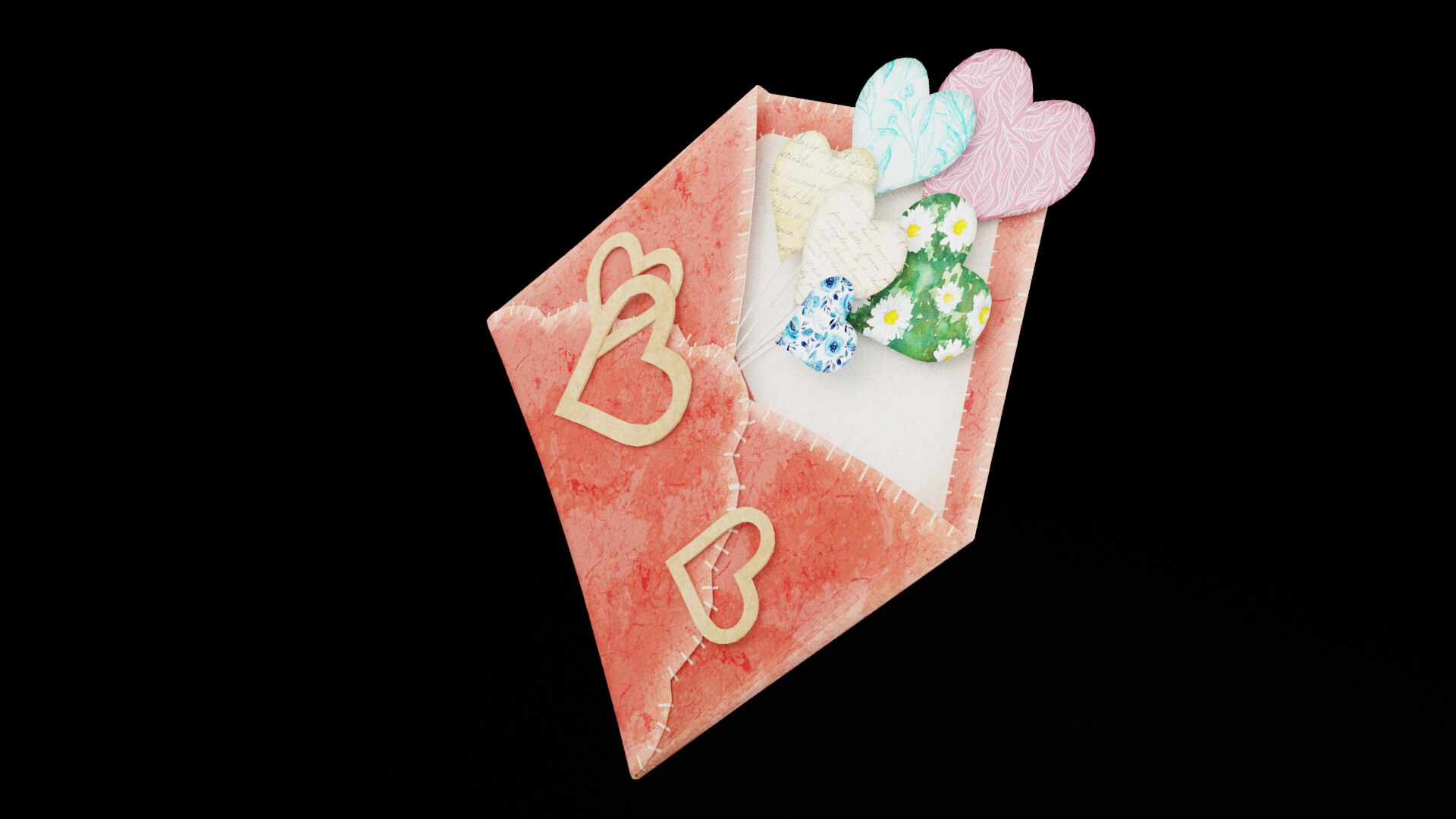 Love Gift Card - 3D Model by thedazking
