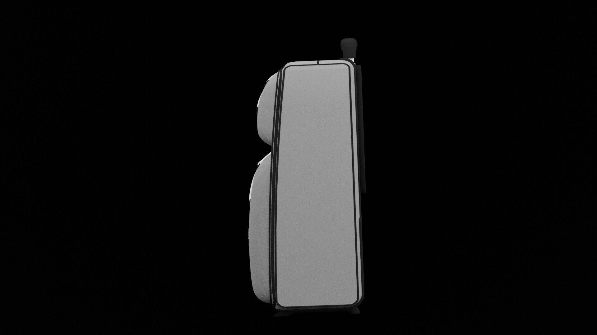 Gray Luggage Bag - 3D Model by thedazking