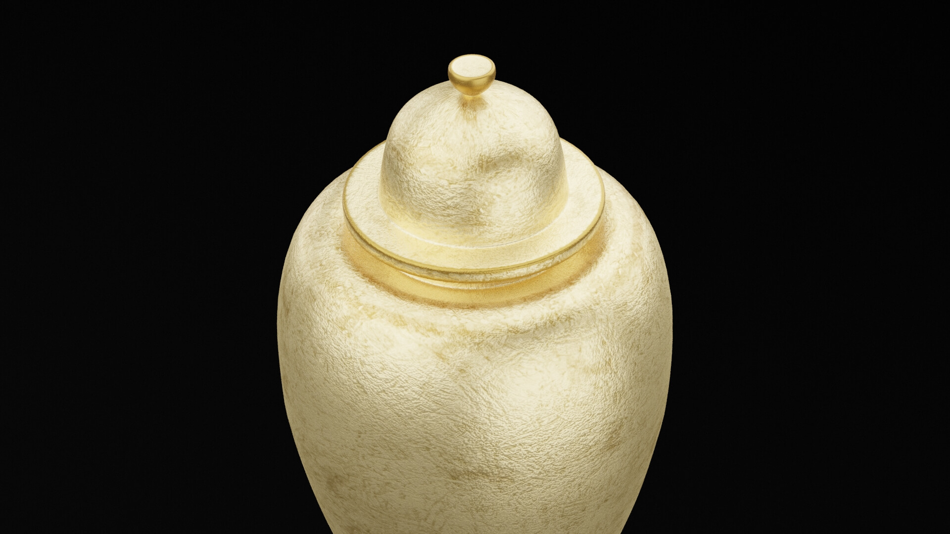 Luxury Golden Jar - 3D Model by thedazking