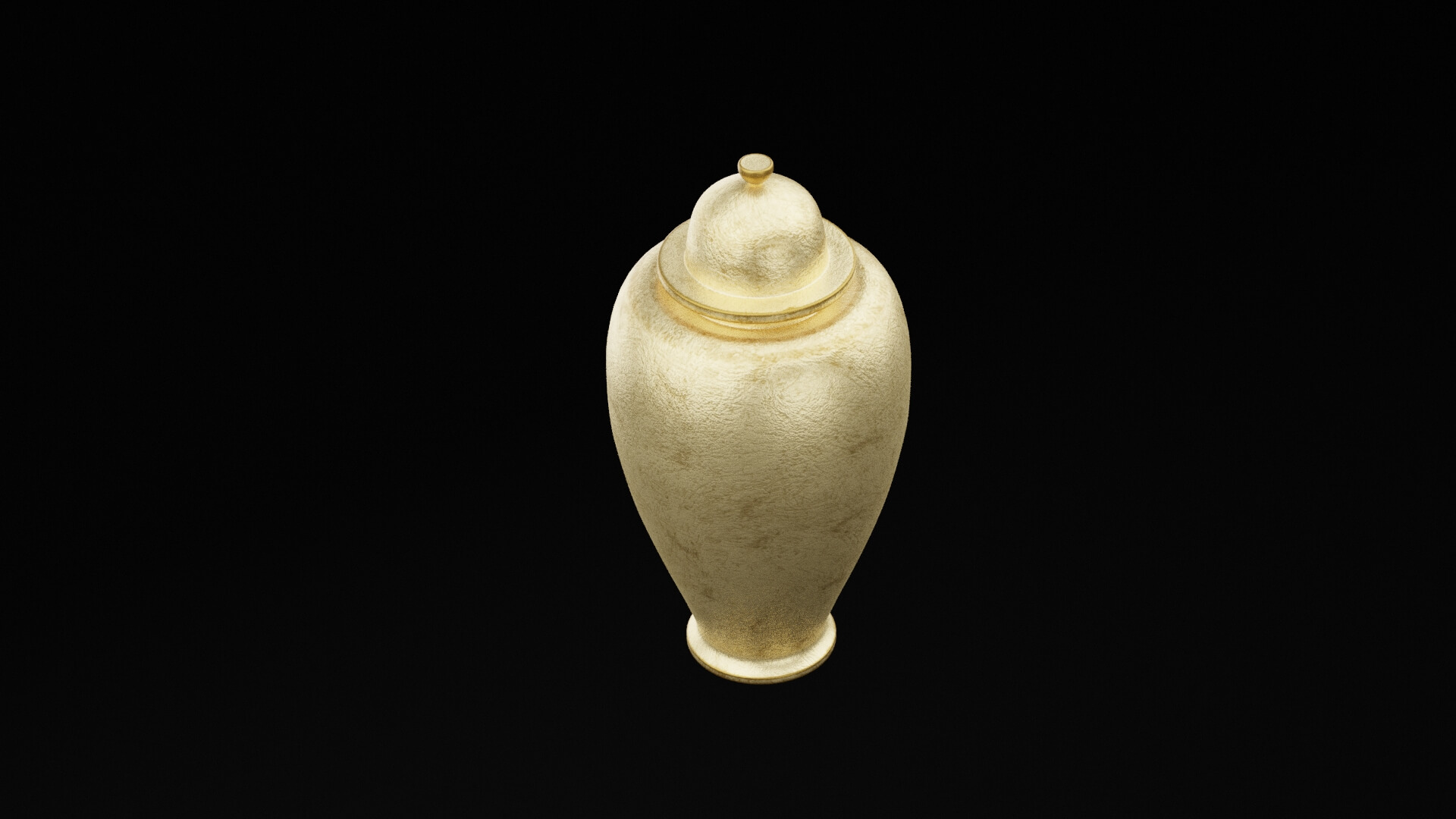 Luxury Golden Jar - 3D Model by thedazking