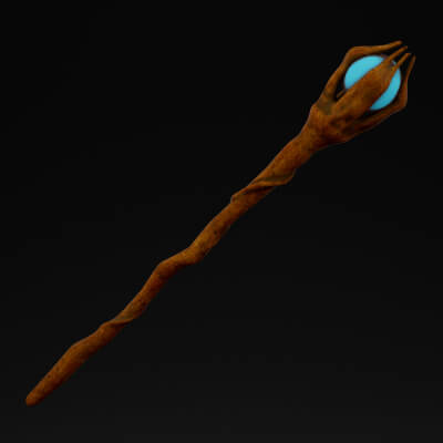 Magical Wizard Wand - 3D Model by thedazking