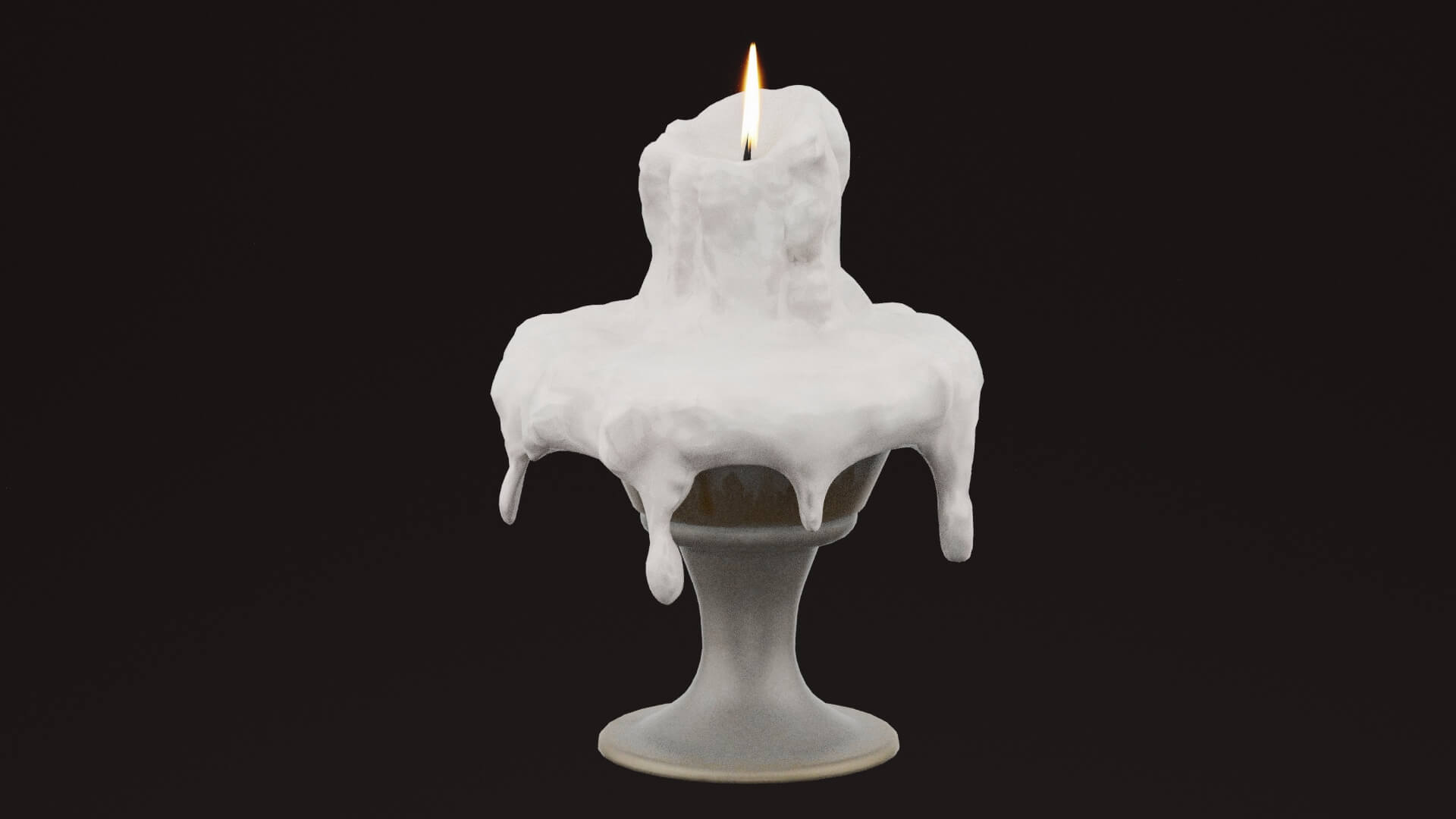 Melted Candle - 3D Model by thedazking