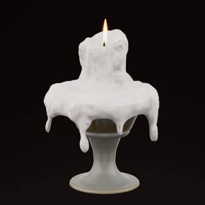 Melted Candle - 3D Model by thedazking