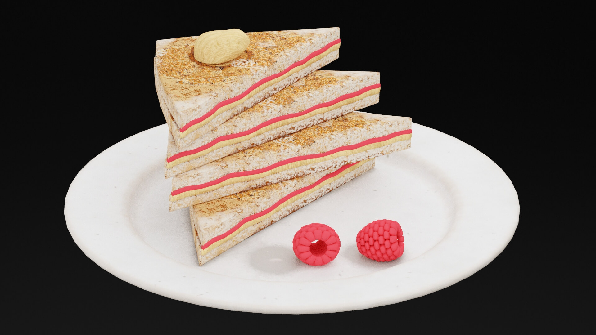 Melted Cheese Half Toasts - 3D Model by thedazking