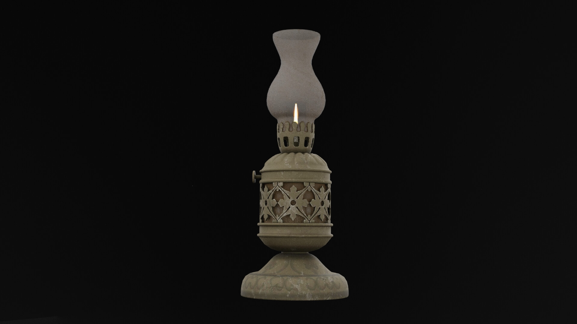 Classic Oil Lamp - 3D Model by thedazking