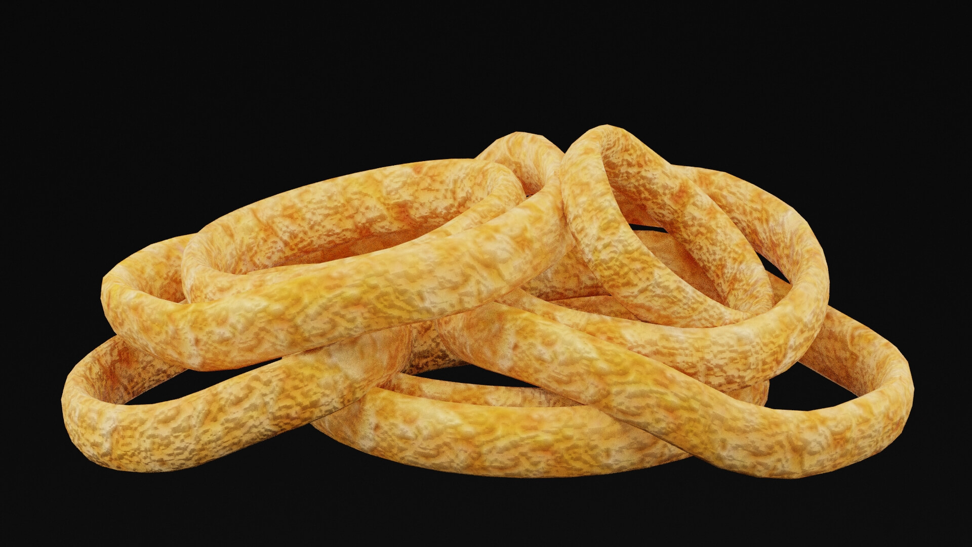 Fried Onion Rings - 3D Model by thedazking