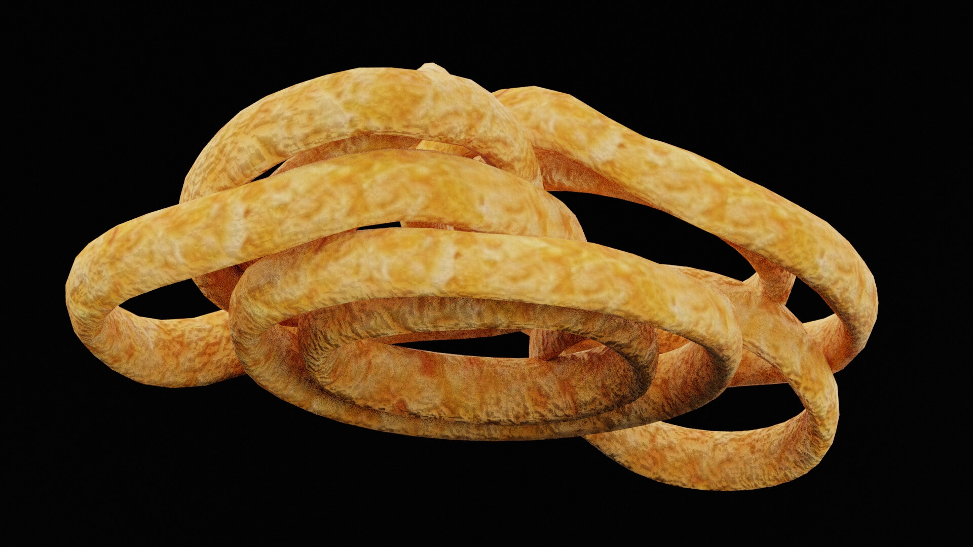 Fried Onion Rings - 3D Model by thedazking