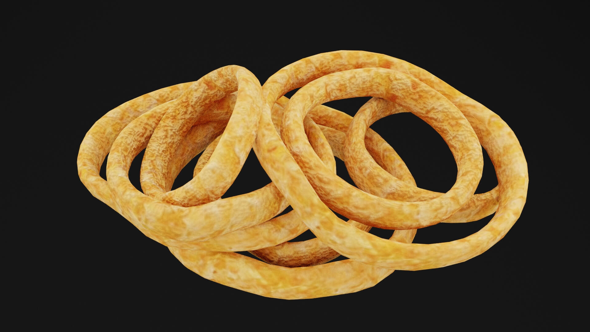 Fried Onion Rings - 3D Model by thedazking