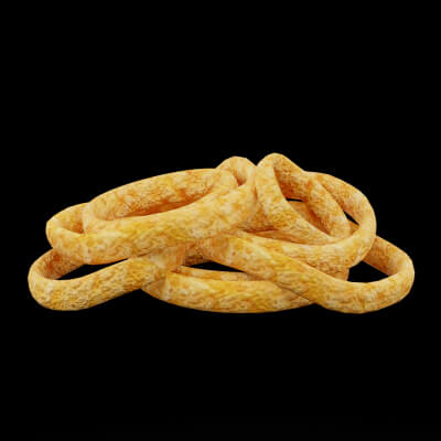Fried Onion Rings - 3D Model by thedazking