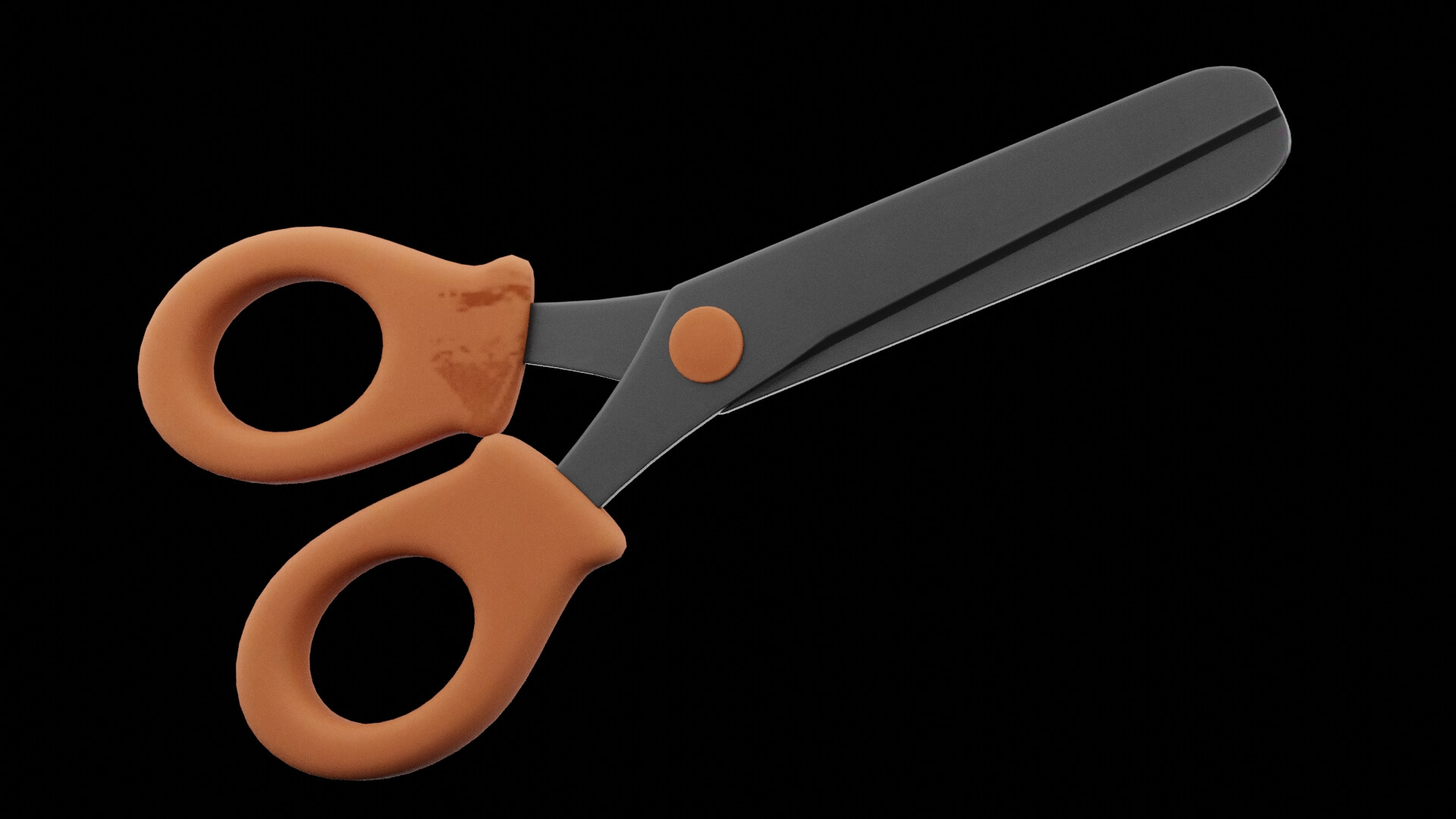 Orange Scissors - Free 3D Model by thedazking