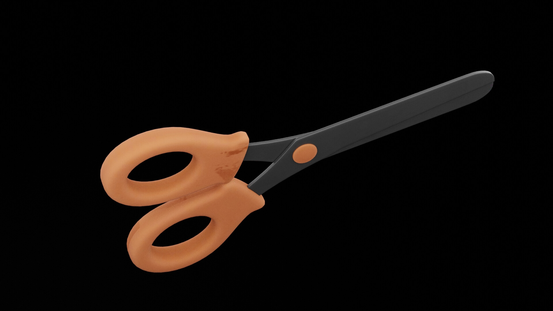 Orange Scissors - Free 3D Model by thedazking