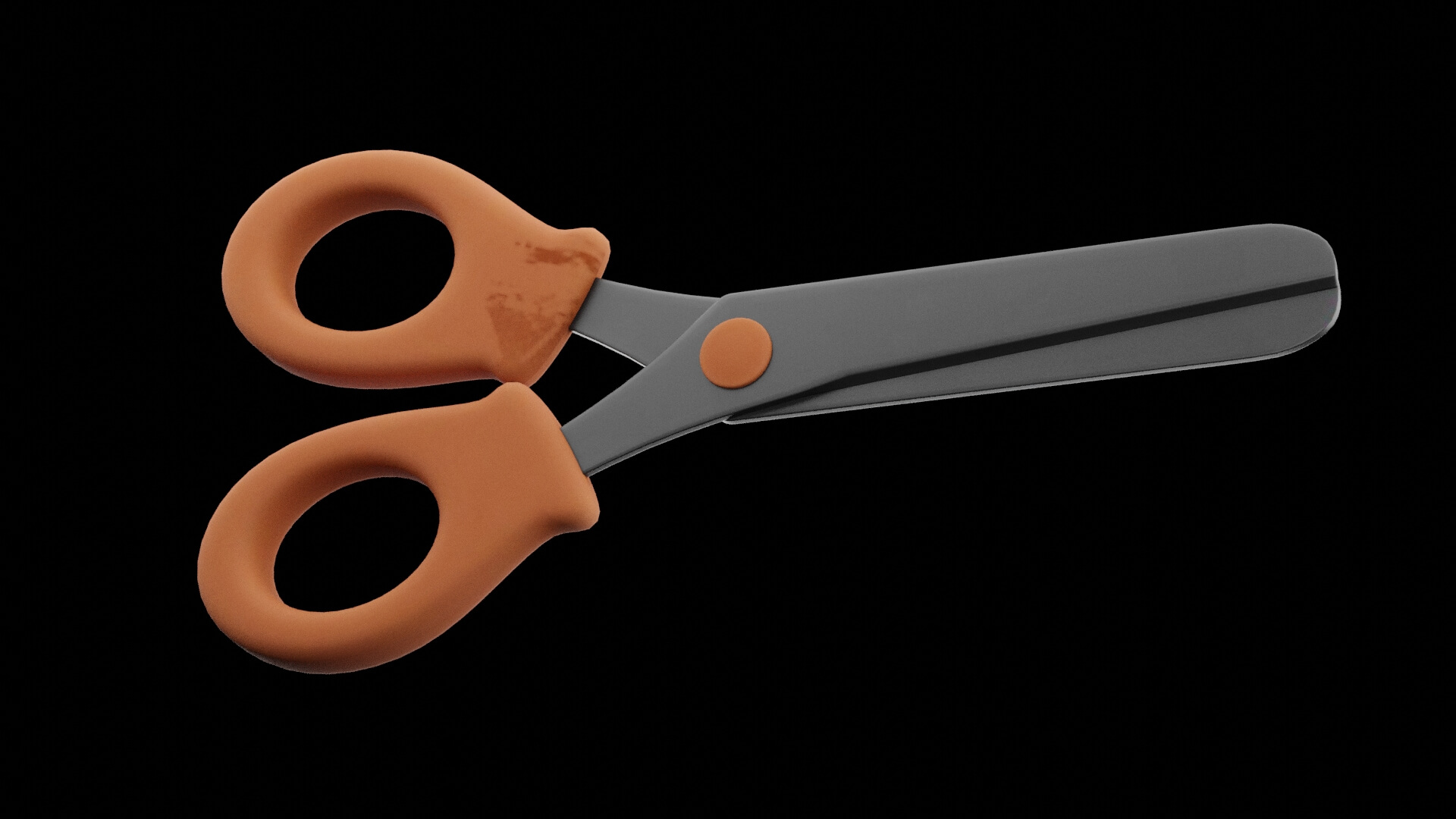 Orange Scissors - Free 3D Model by thedazking