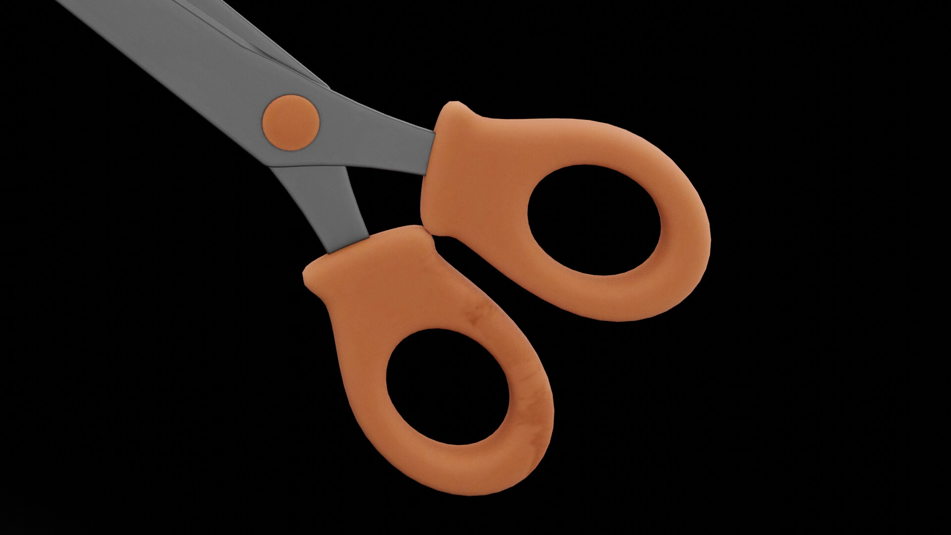 Orange Scissors - Free 3D Model by thedazking