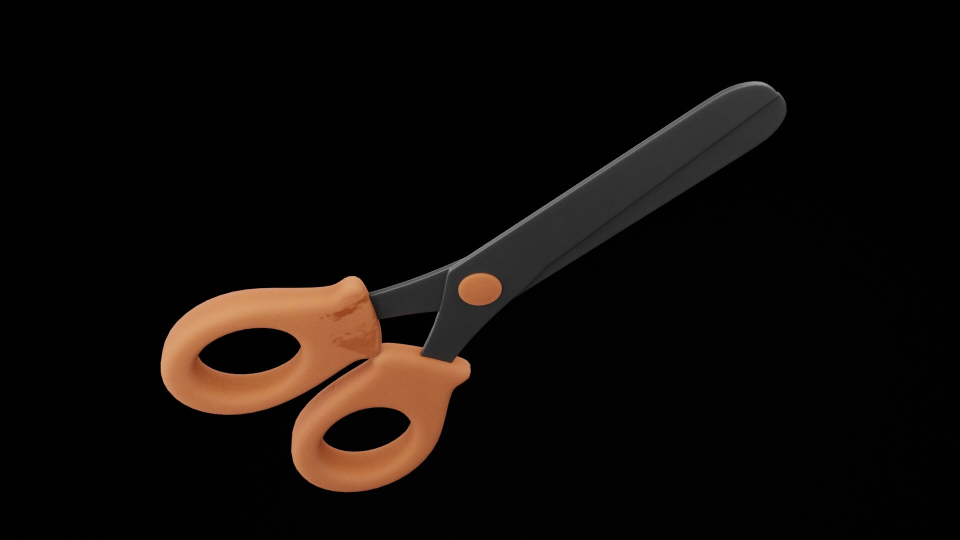 Orange Scissors - Free 3D Model by thedazking