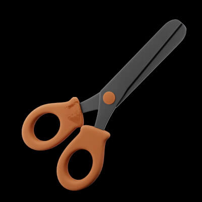 Orange Scissors - 3D Model by thedazking
