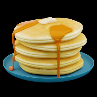 Fluffy Pancakes - 3D Model by thedazking
