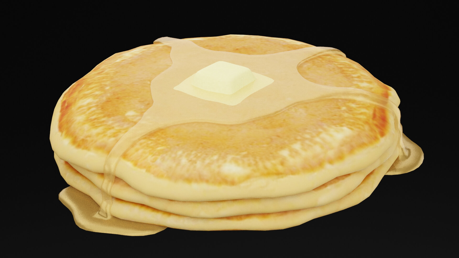 Pancake With Honey - 3D Model by thedazking