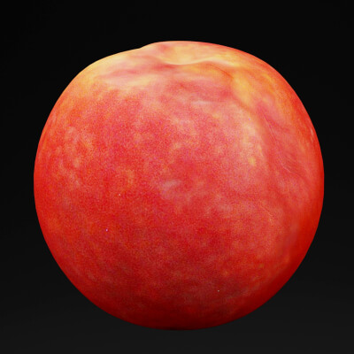 Realistic Peach Fruit - 3D Model by thedazking