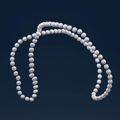 Pearls Necklace - 3D Model by thedazking