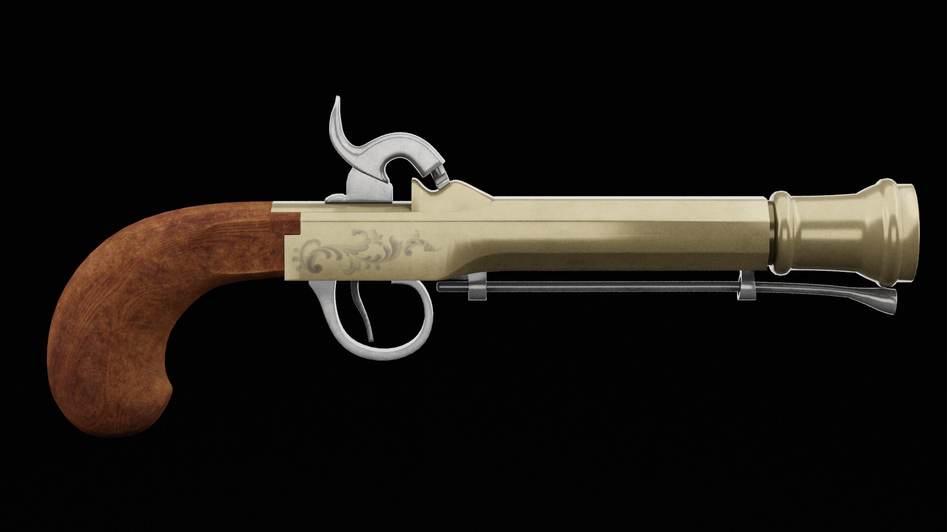 Pirate Hand Gun - 3D Model by thedazking