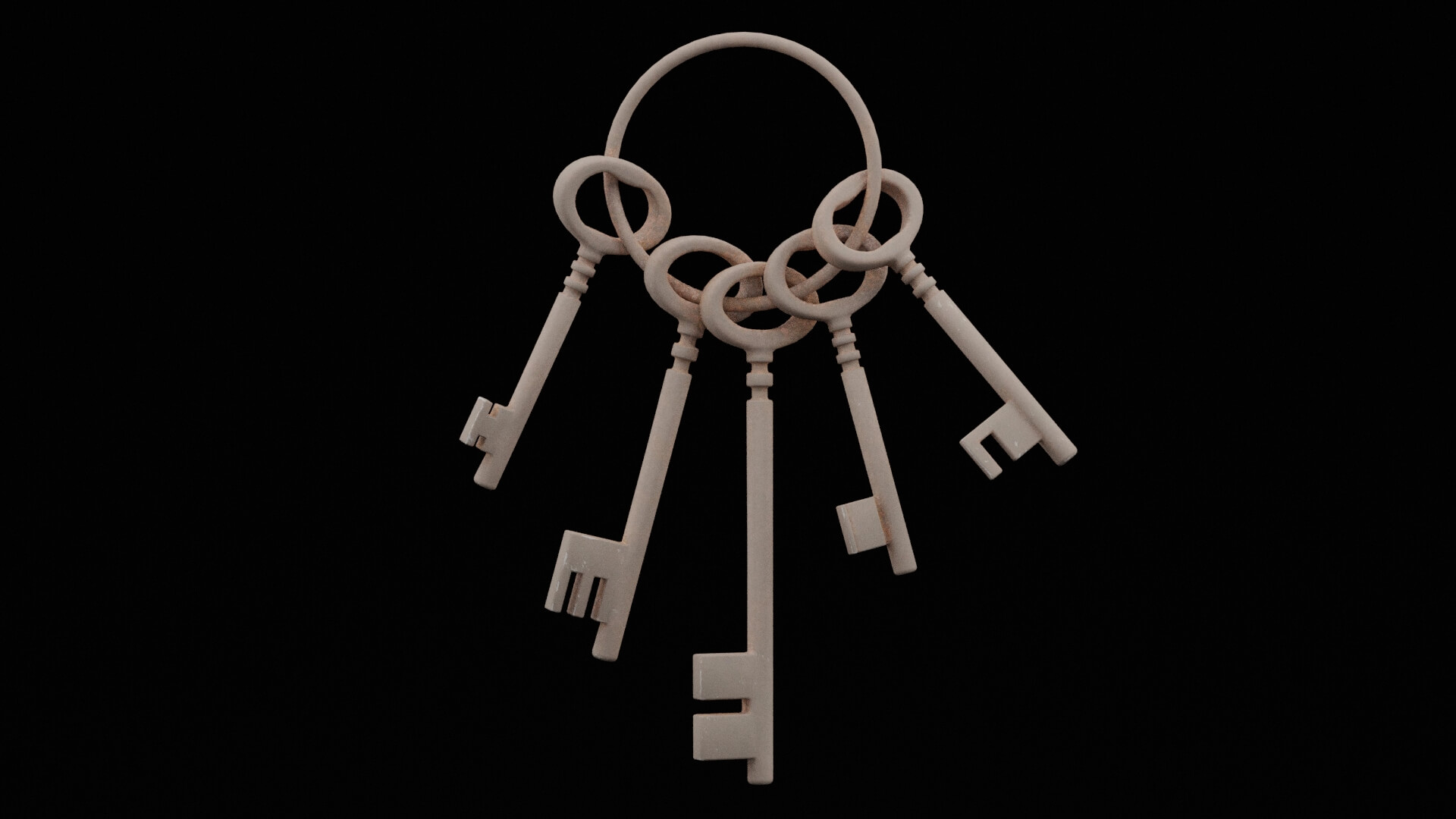 Antique-Style Pirate Keys 3D Model by thedazking