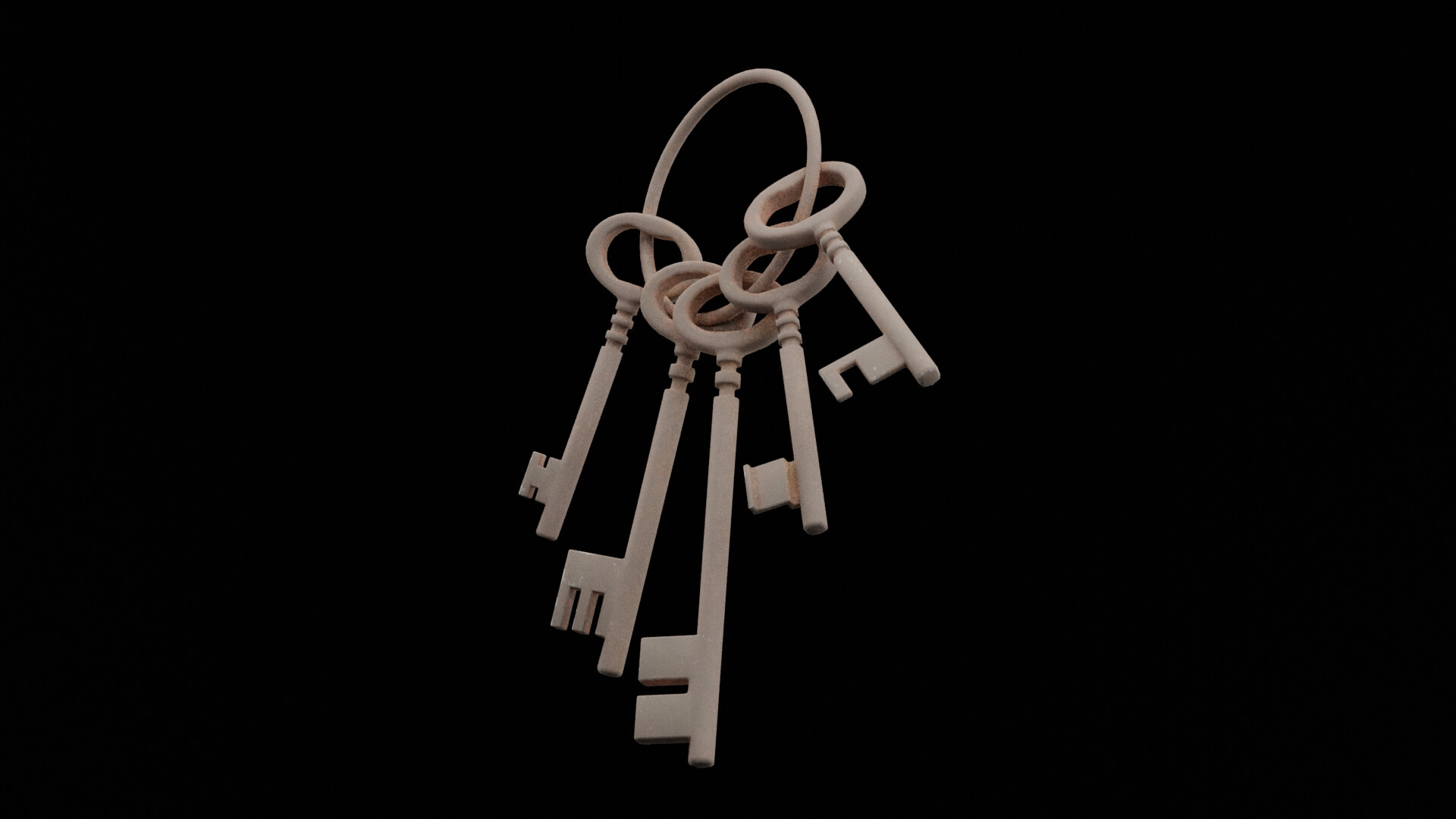 Antique-Style Pirate Keys 3D Model by thedazking