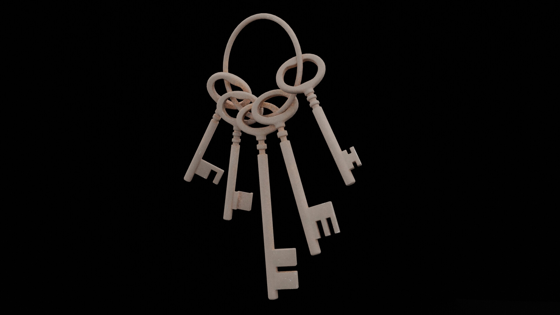 Antique-Style Pirate Keys 3D Model by thedazking