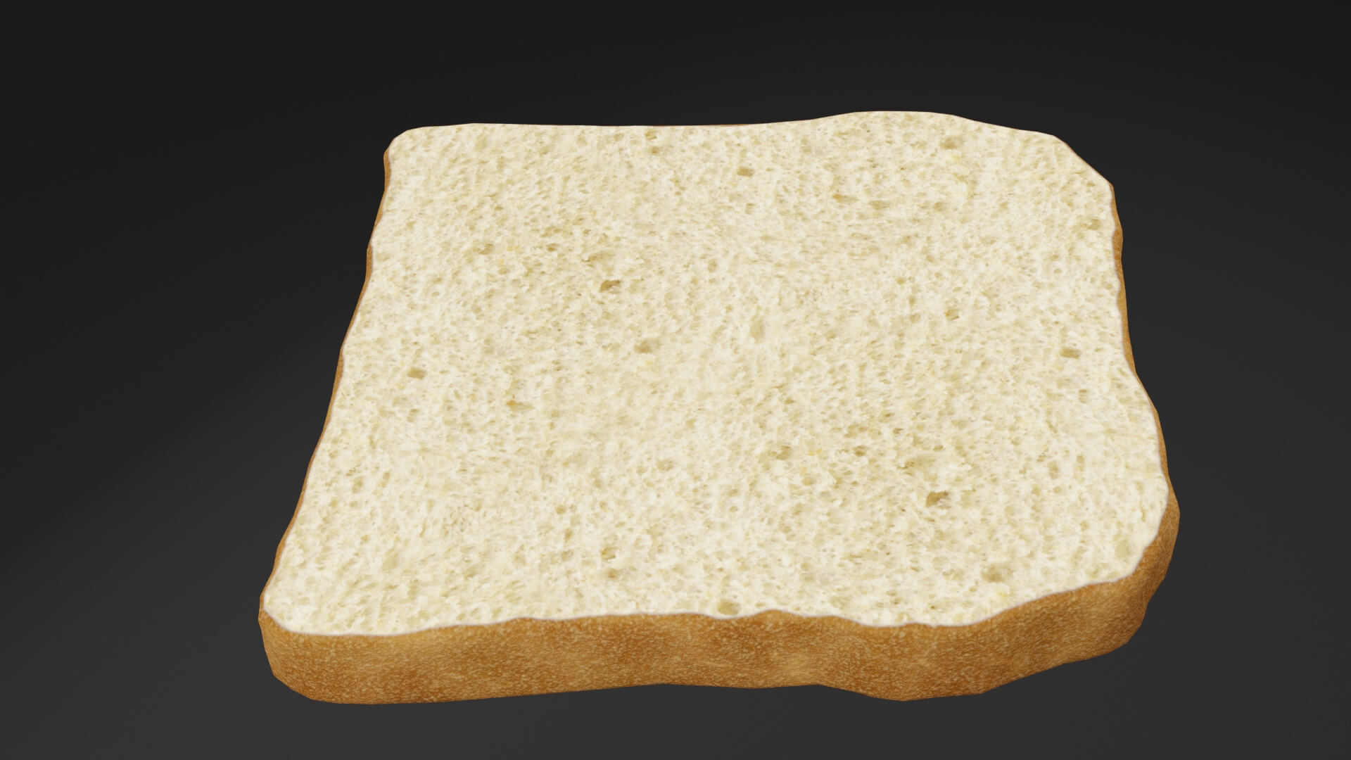 Plain Bread Toast - 3D Model by thedazking